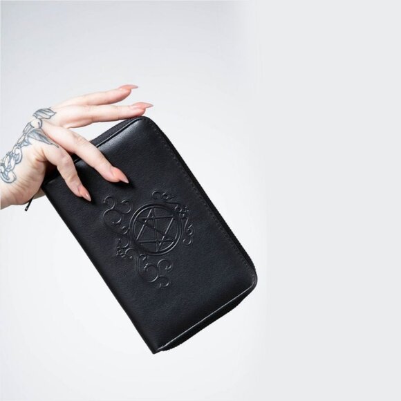 Killstar | Bags | Killstar Spellcaster Zip Wallet Embossed Pentagram ...